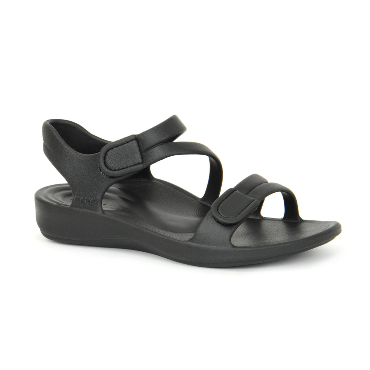 Aetrex Jillian Quarter Strap EVA Sport Sandal in Black | Shop Canadian ...