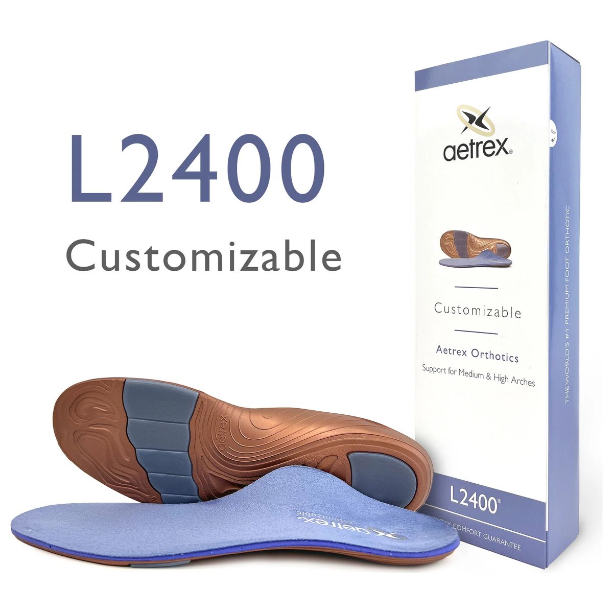 Men's Customizable Orthotics | Aetrex Mozaic® L2400M – Walking On a Cloud