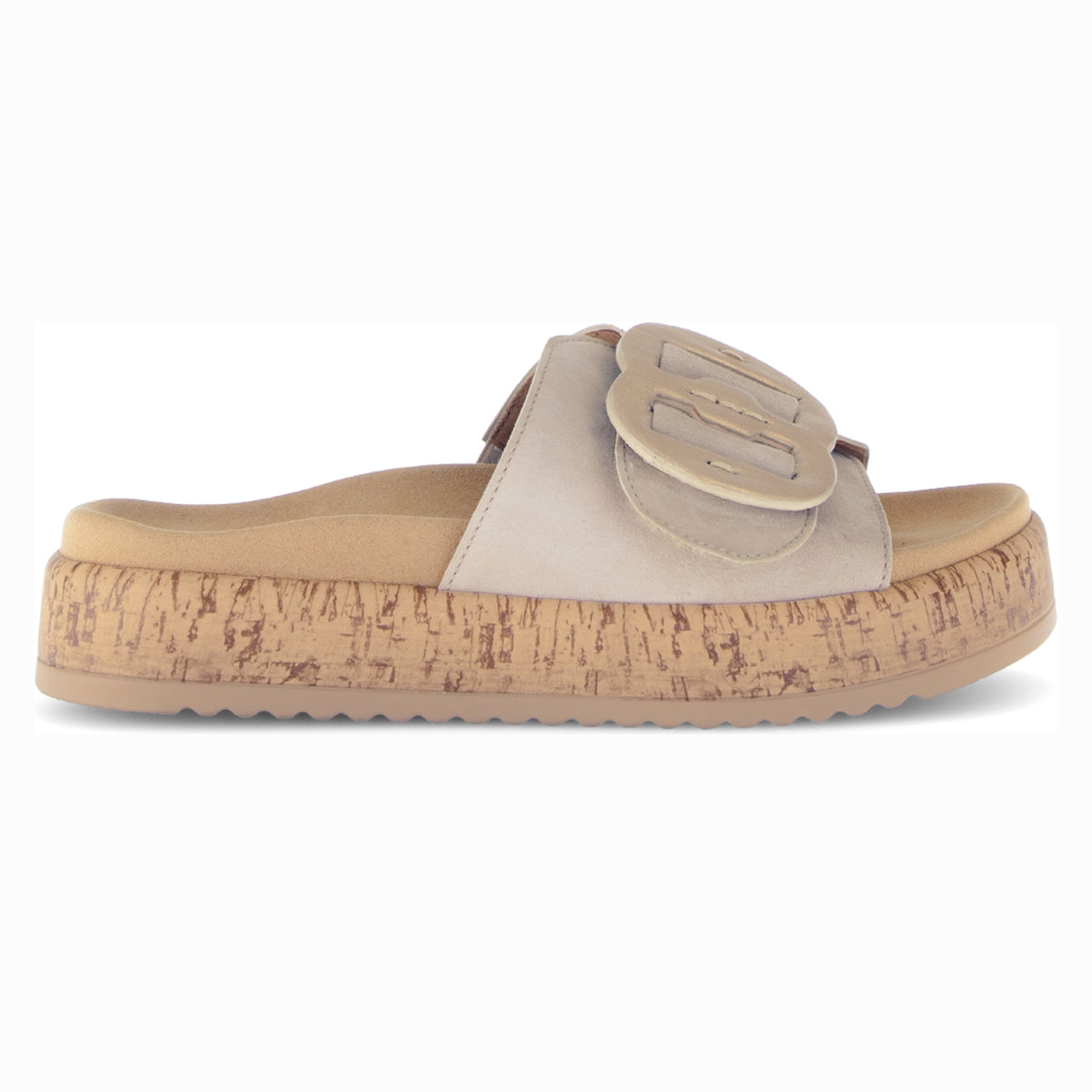 Gabor 760.12 Buckle Slide Sandals in Oak | Walking On A Cloud – Walking ...