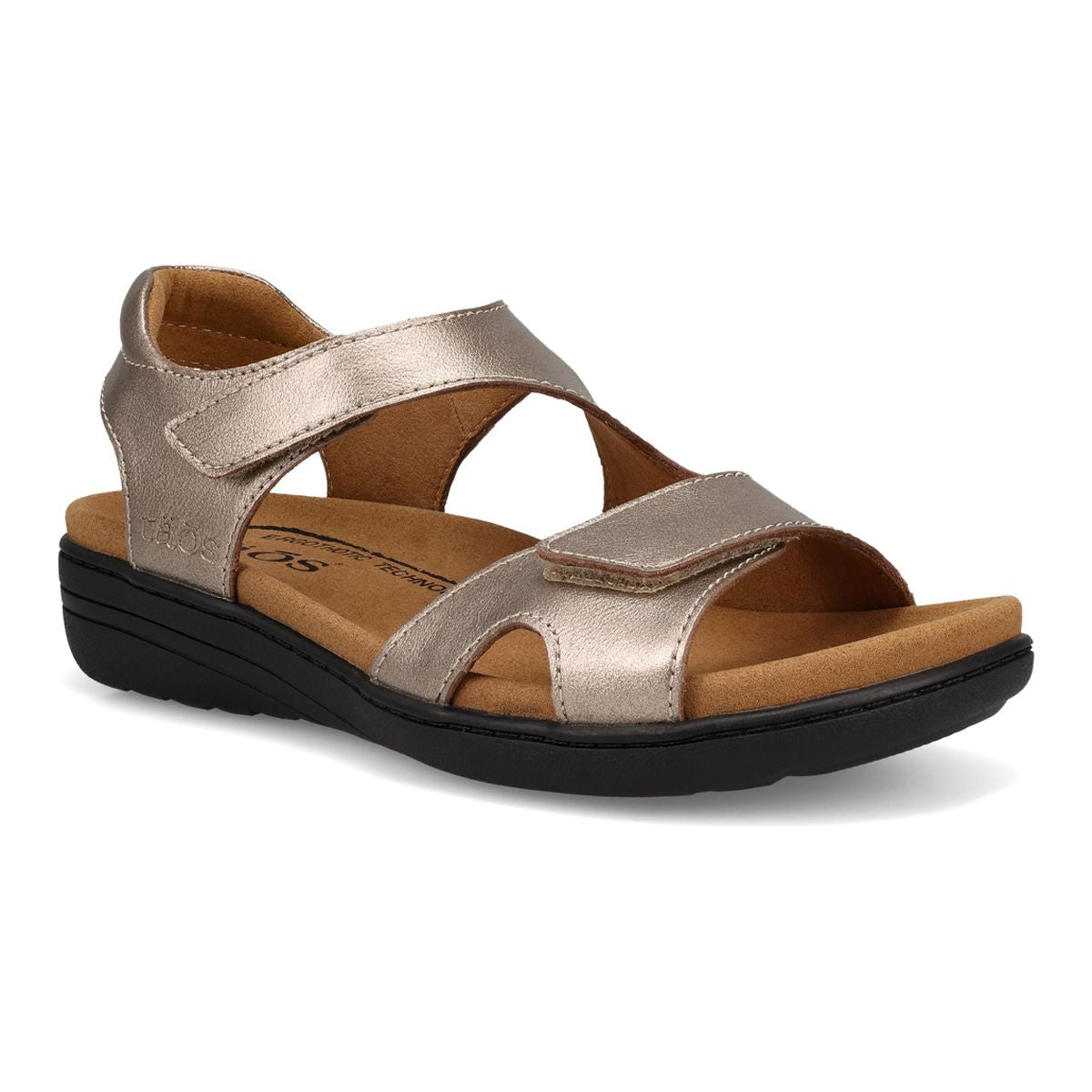Taos Serene Women’s Leather Sandal | Stylish Low Wedge with Arch ...